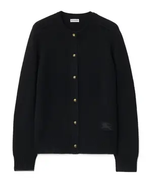 BURBERRY Burberry Crewneck Knit Cardigan With Equestrian Knight Design