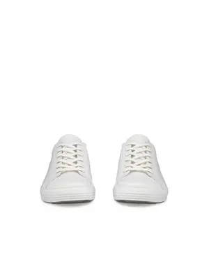 Ecco Soft 7 Lace-up Round Toe Sneakers - White