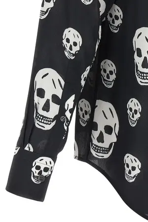 Alexander McQueen Skull Printed Long-sleeved Shirt