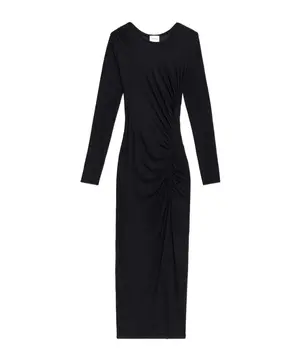 Isabel Marant Étoile Jelina Long Draped Jersey Dress - Black