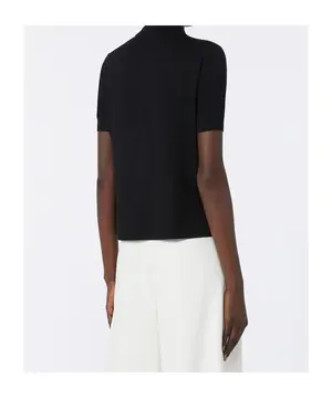 Max Mara Romania Short Sleeve Button-up Cardigan - Black