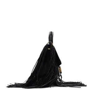 Burberry Small Rider Fringed Shoulder Bag