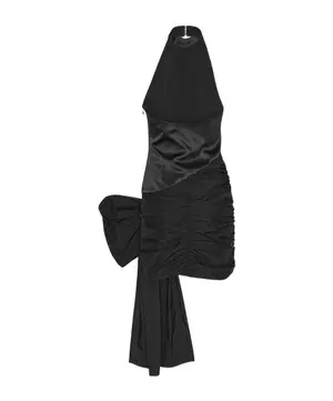 ROTATE BY BIRGER CHRISTENSEN Halterneck Bow Detail Mini Dress