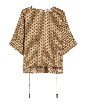Max Mara Printed Short Sleeve Blouse
