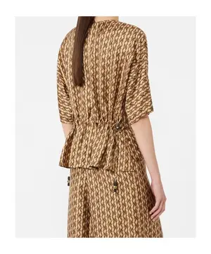 Max Mara Printed Short Sleeve Blouse