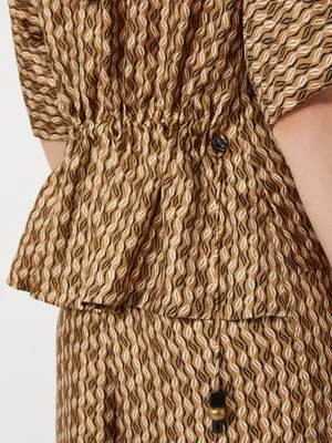 Max Mara Printed Short Sleeve Blouse