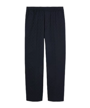 Gucci Gg Cotton Gabardine Trousers - Dark Blue