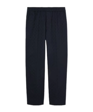 Gucci Gg Cotton Gabardine Trousers - Dark Blue