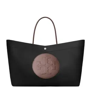 Tory Burch Ella Twist Logo Shoulder Bag - Black