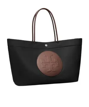 Tory Burch Ella Twist Logo Shoulder Bag - Black
