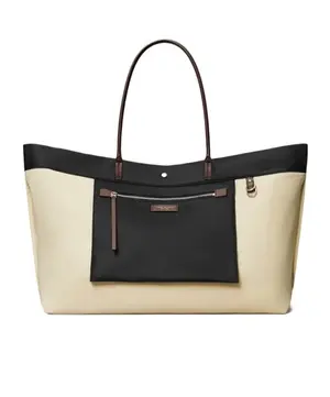 Tory Burch Ella Twist Logo Shoulder Bag - Black