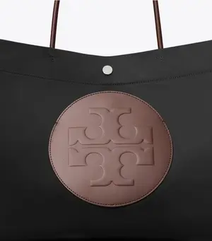 Tory Burch Ella Twist Logo Shoulder Bag - Black