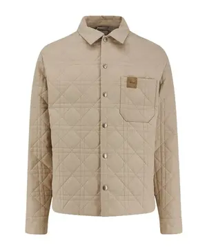 Dior Cannage Logo Patch Overshirt - Beige