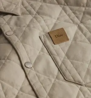 Dior Cannage Logo Patch Overshirt - Beige