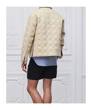 Dior Cannage Logo Patch Overshirt - Beige