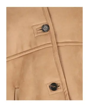 Max Mara Zaza Button-up Coat - Nude