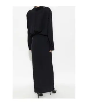 Attico Midi Dress With Plunging Neckline And Slit
