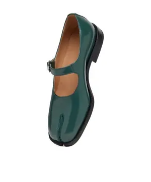 MAISON MARGIELA Tabi Mary Jane Buckled Flats - Green