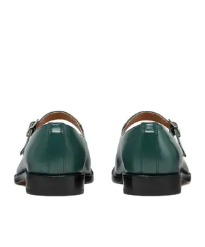MAISON MARGIELA Tabi Mary Jane Buckled Flats - Green