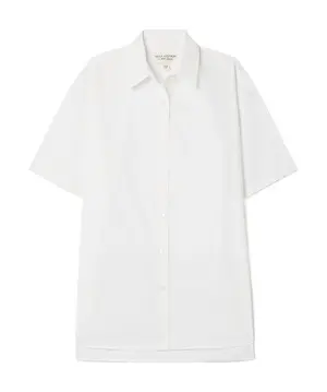 NILI LOTAN Alban Short-sleeve Button-down Shirt
