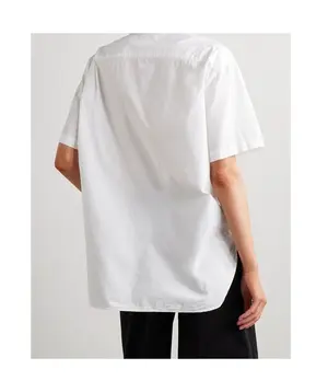 NILI LOTAN Alban Short-sleeve Button-down Shirt