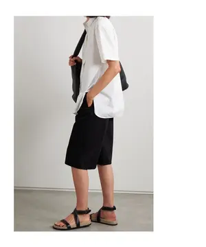 NILI LOTAN Alban Short-sleeve Button-down Shirt