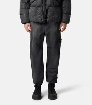 Stone Island Loose Fit Fatigue Trousers - Black