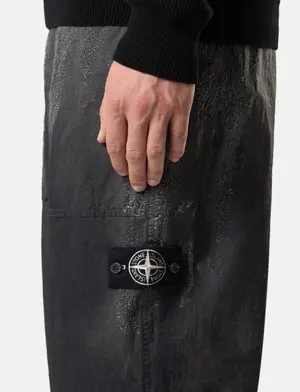 Stone Island Loose Fit Fatigue Trousers - Black
