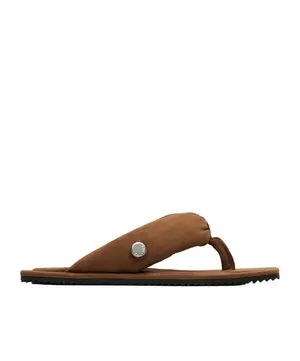 Attico Suede Flip Flops - Brown