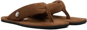 Attico Suede Flip Flops - Brown
