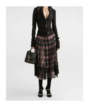 Dolce & Gabbana Floral Lace Midi Skirt