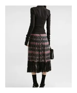 Dolce & Gabbana Floral Lace Midi Skirt