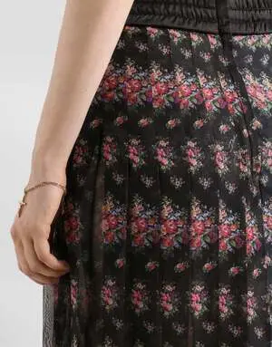Dolce & Gabbana Floral Lace Midi Skirt