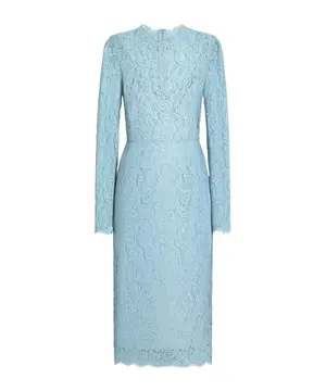 Dolce & Gabbana Lace Midi Dress - Blue