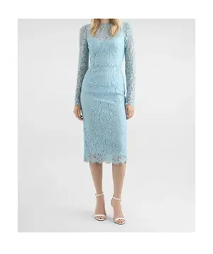 Dolce & Gabbana Lace Midi Dress - Blue