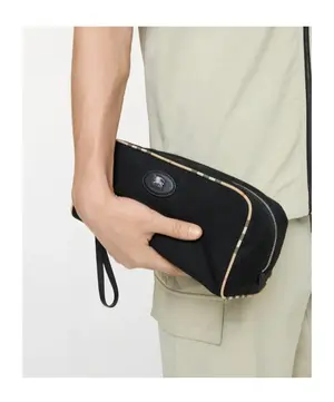 Burberry Large Check Trim Travel Pouch