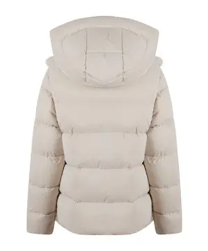 MOORER Hooded Quilted Jacket With Paneled Detailing - Nude