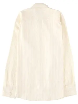 Studio Nicholson View Striped Long-sleeved Shirt - White
