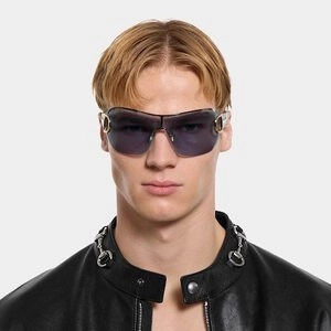 Gucci Wrap-around Sunglasses With Gold-toned Horsebit Detail