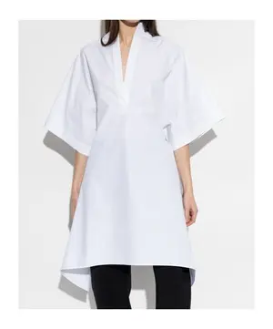Jacquemus V-neck Asymmetrical Top With Slit Hem