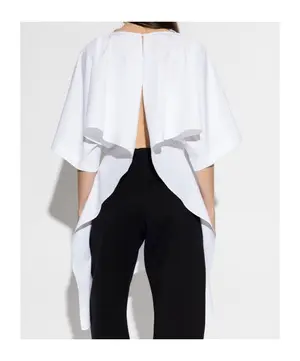 Jacquemus V-neck Asymmetrical Top With Slit Hem