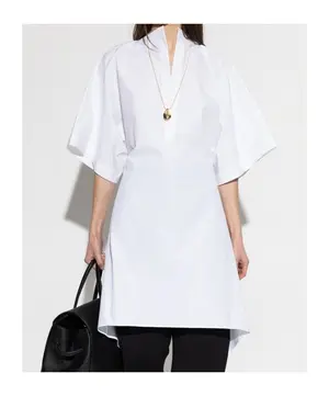 Jacquemus V-neck Asymmetrical Top With Slit Hem