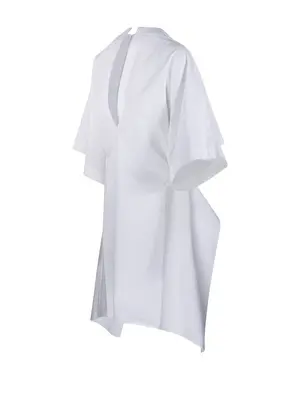 Jacquemus V-neck Asymmetrical Top With Slit Hem - White