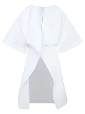Jacquemus V-neck Asymmetrical Top With Slit Hem - White