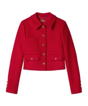 Altuzarra Cropped Wool Jacket With Knot Button Detail