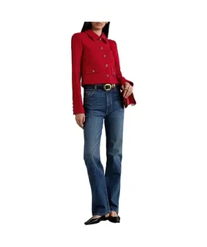 Altuzarra Cropped Wool Jacket With Knot Button Detail
