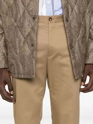 Etro Cotton Frayed-hem Trousers
