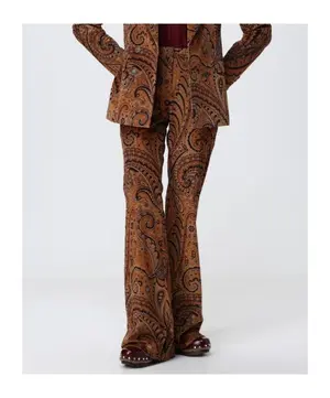 Etro Paisley Print High-waisted Flare Trousers