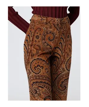 Etro Paisley Print High-waisted Flare Trousers