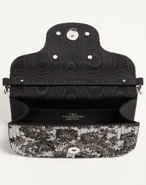 Valentino Garavani Embellished Foldover Small Shoulder Bag